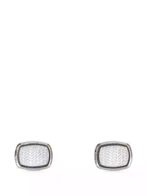 BOSS Textured Rectangle Cufflinks - Silver