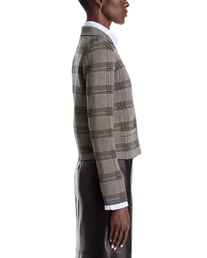 Lafayette 148 New York Check Stitch Knit Blazer