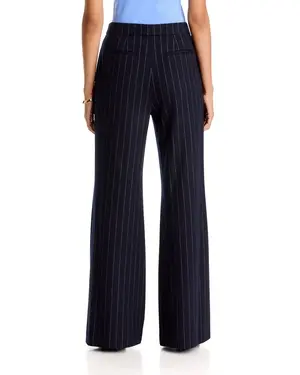 Lafayette 148 New York Lafayette Pinstripe Wool Jersey Flare Pant