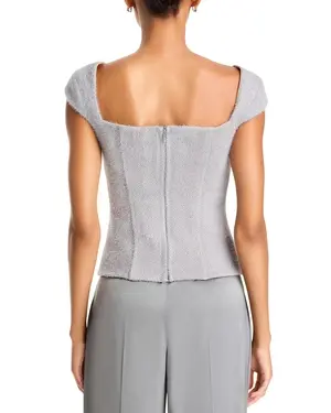 Giuseppe Di Morabito Boucle Bustier With Rose Embellishment