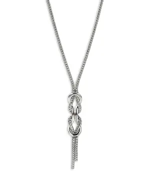 John Hardy Sterling Love Knot Woven Necklace