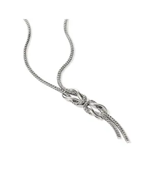 John Hardy Sterling Love Knot Woven Necklace