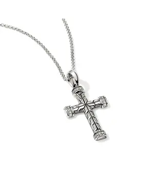 John Hardy Sterling Jh Essential Diamond Cross Pendant, 0.09 Tcw