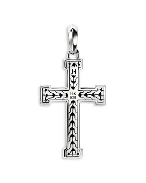 John Hardy 14k Yellow Gold & Sterling Jh Essential Cross Pendant