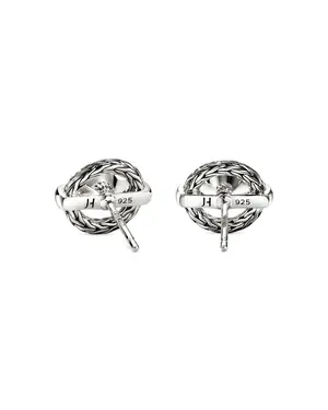 John Hardy Sterling Icon Tanzanite & Diamond Halo Stud Earrings