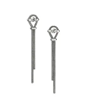 John Hardy Sterling Icon Swiss Blue Topaz Drop Earrings