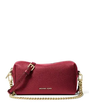 Michael Kors Bryant Small Soft Leather Crossbody - Deep Red