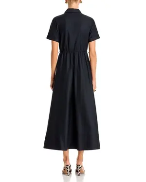 TOCCIN Maxine Short Sleeve Cotton Blend Shirt Dress