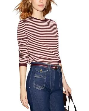 Gerard Darel Belle Lyocell Blend Long Sleeve Tee