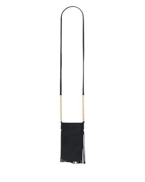 Gerard Darel Charlotte Fringe Leather Crossbody Phone Bag