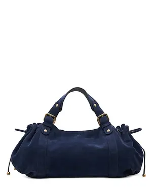 Gerard Darel 24h Suede Duffel Bag - Ink
