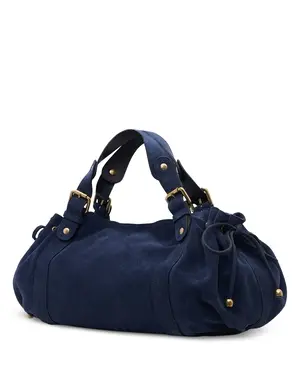 Gerard Darel 24h Suede Duffel Bag - Ink
