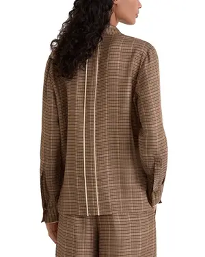 REISS Minnie Tie Neck Long Sleeve Blouse