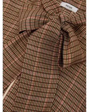 REISS Minnie Tie Neck Long Sleeve Blouse