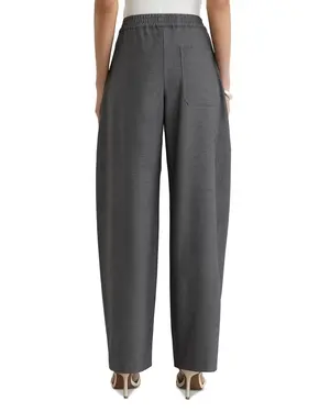 REISS Elle Barrel Leg Trousers
