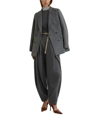 REISS Aries Deep Pleat Barrel Pants
