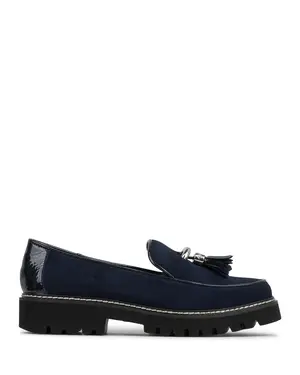 DONALD PLINER Suede Tassel Loafers