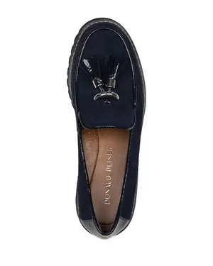 DONALD PLINER Suede Tassel Loafers