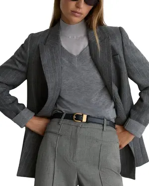 REISS Rosaria Pleated Flare Pants