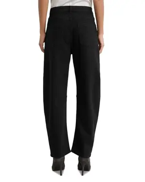 REISS Levitt High Rise Cropped Barrel Jeans