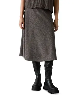 Whistles Wool Midi Skirt
