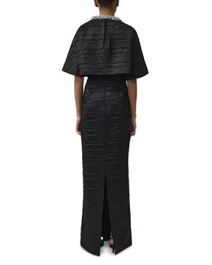 Simkhai Elvessa Cropped Crystal Collar Jacket