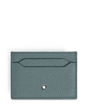 Montblanc Grained Leather Card Case - Blue