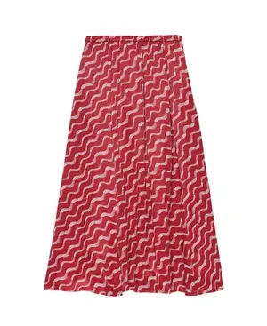Mint Velvet Satin Printed Maxi Skirt