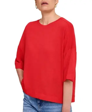 Mint Velvet Linen Blend Boxy Silhouette T-shirt