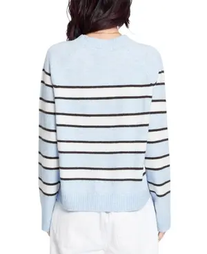 Central Park West Isla Striped Oversized Raglan Sweatshirt