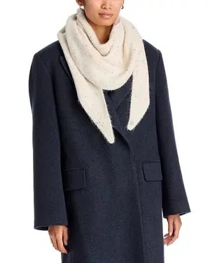 V. Fraas Donegal Knit Triangle Scarf Exclusive - Marshmallow