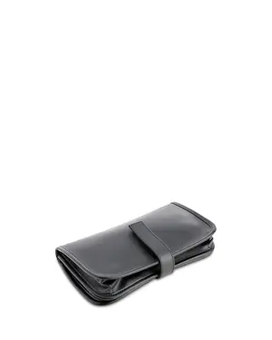 ROYCE NEW YORK Leather Auto Glove Box Organizer - Black