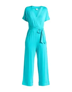 Max Mara Jumpsuit Turquoise Size Viscose, Elastane