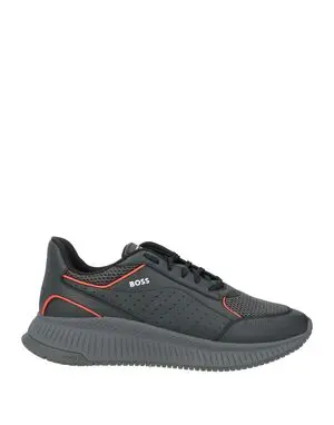 BOSS Sneakers Size Leather, Textile Fibers