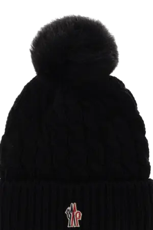 Moncler Après-ski Wool Beanie - Black