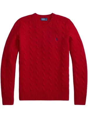 Polo Ralph Lauren Cable-knit Wool-cashmere Crewneck Sweater