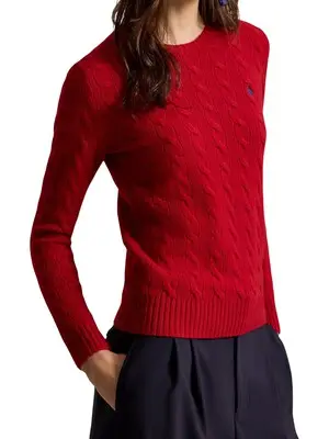 Polo Ralph Lauren Cable-knit Wool-cashmere Crewneck Sweater