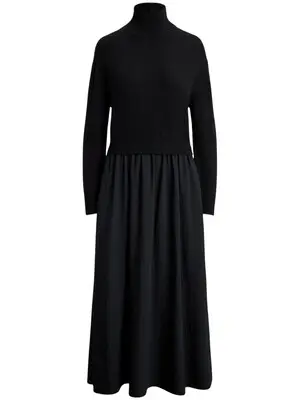 Polo Ralph Lauren Wool-bodice Crepe Dress