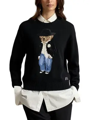 Polo Ralph Lauren Holiday Polo Bear Cotton Crewneck