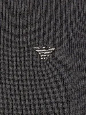 Emporio Armani Wool Zipped Cardigan