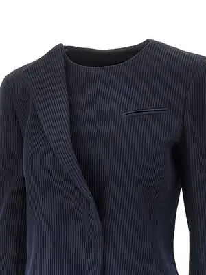 Emporio Armani Wool Blazer Jacket - Blue