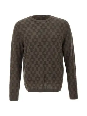 Emporio Armani Wool Crewneck Sweater - Brown