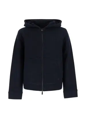 Emporio Armani Wool Blend Blouson Jacket - Blue
