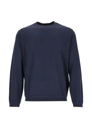 Emporio Armani Wool Crewneck Sweater - Blue