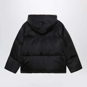 Prada Zip-up Puffer Jacket In Re-nylon - Black