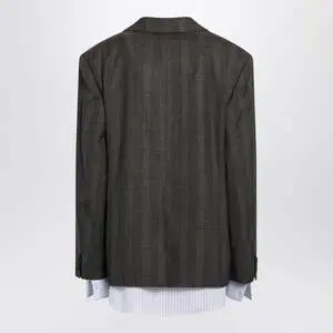 Acne Studios Blazer In A Prince Of Wales Check Wool Blend