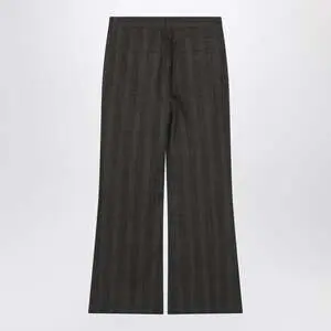 Acne Studios Trousers In A Prince Of Wales Check Wool Blend - Brown