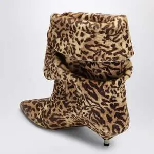 Isabel Marant Étoile Animal-print Calf Hair Ankle Boots - Multicolor