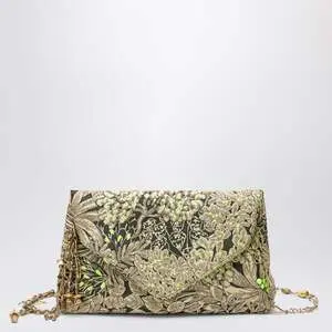 Dries Van Noten Jacquard Fabric Bag With Floral Pattern - Silver