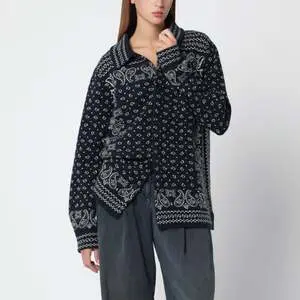 Guest In Residence Midnight Wild Rag Shirt-style Cardigan In Cashmere - Blue